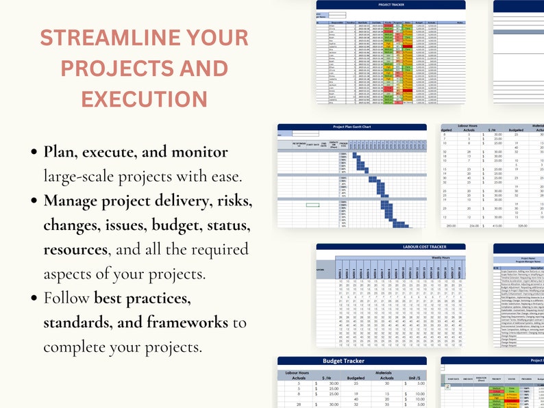 Project Management Excel Templates, Project Planner, Project Tracker ...