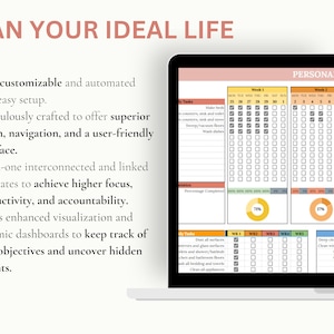 All in One Life Planner Templates for Google Sheets, Digital Personal ...