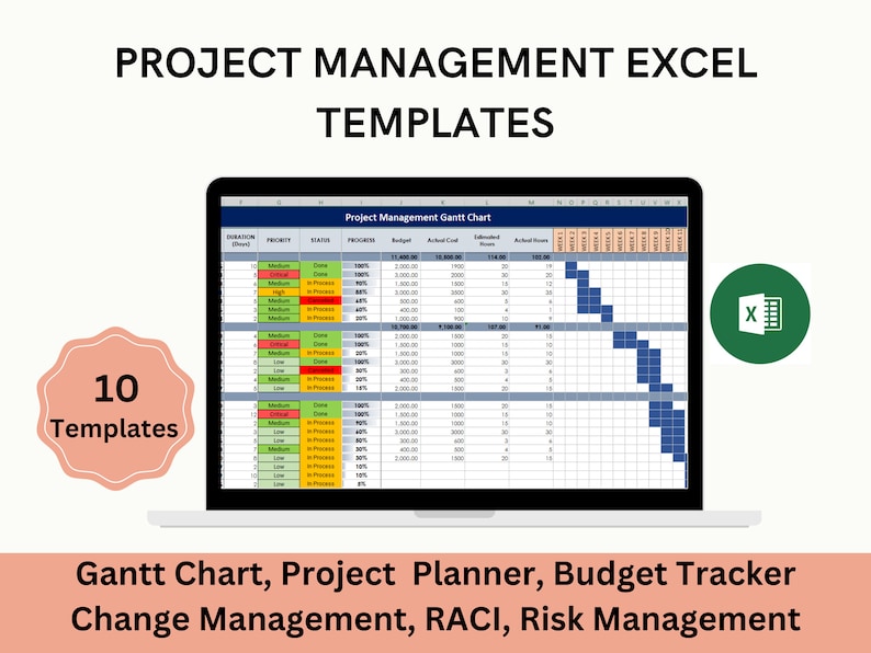 Project Management Excel Templates, Project Planner, Project Tracker ...