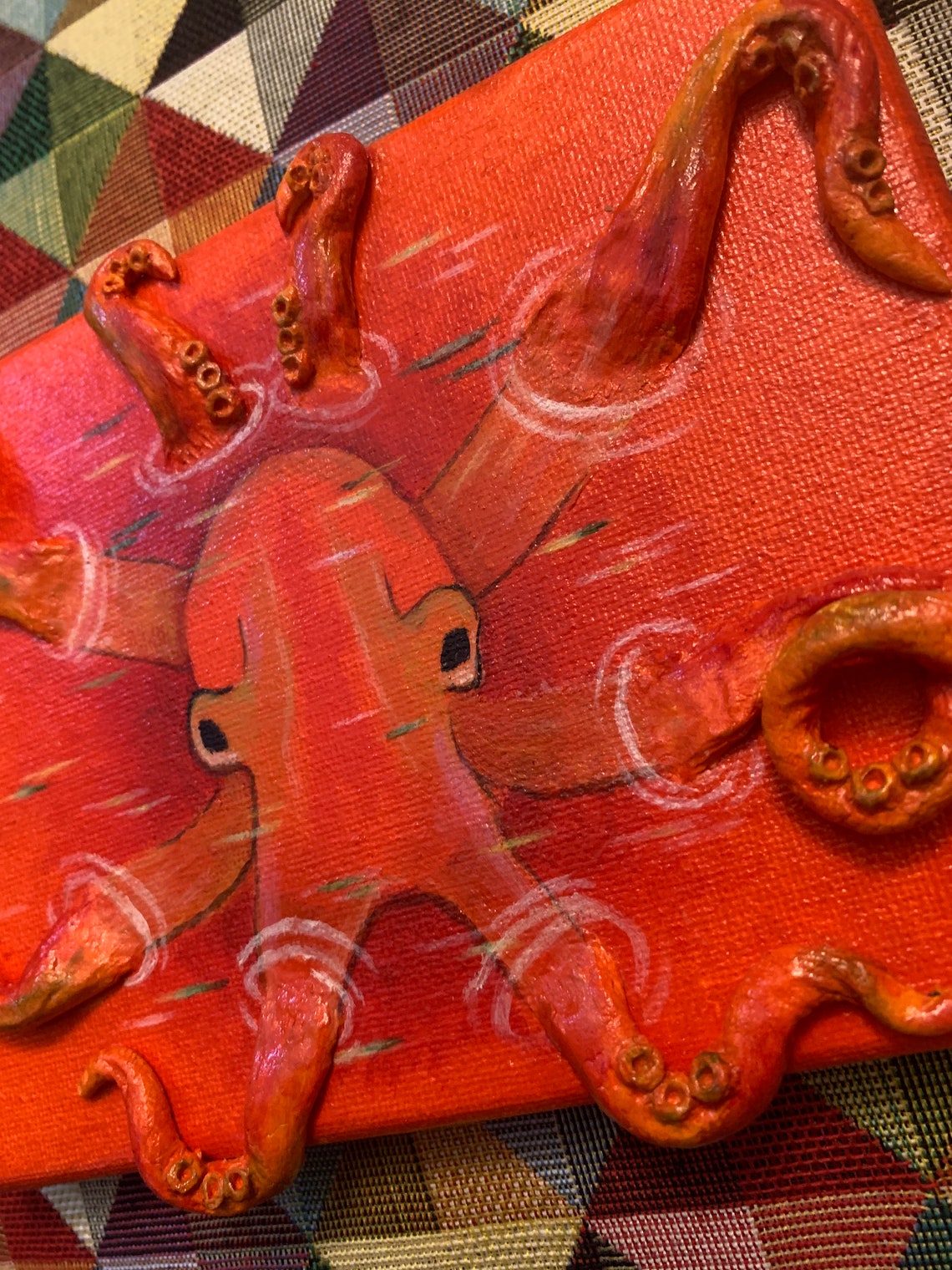 3D Octopus on Canvas - Etsy