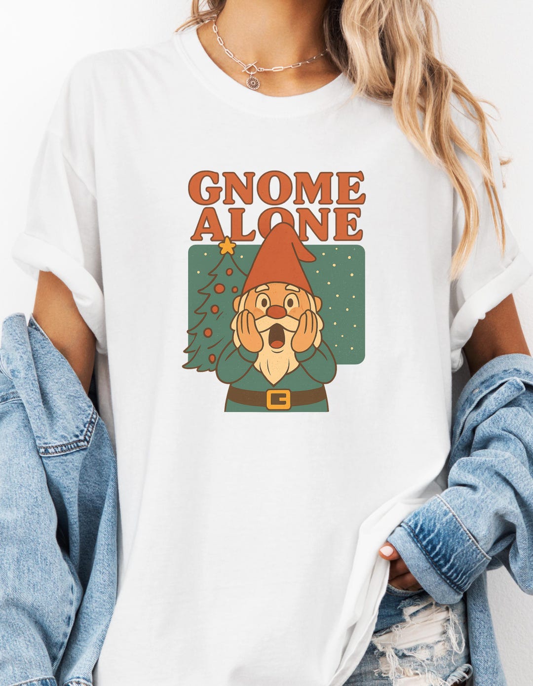 Comfort Colors Gnome Alone T-shirt, Funny Christmas Gnome Shirt ...