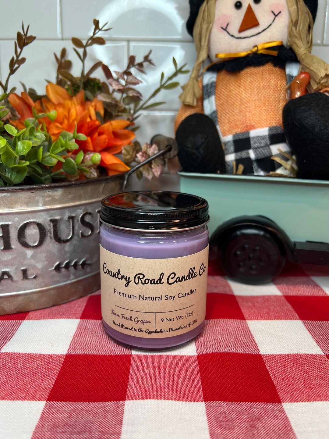 Farm Fresh Grapes Scented Country Road Candle Co. Premium Natural Soy ...
