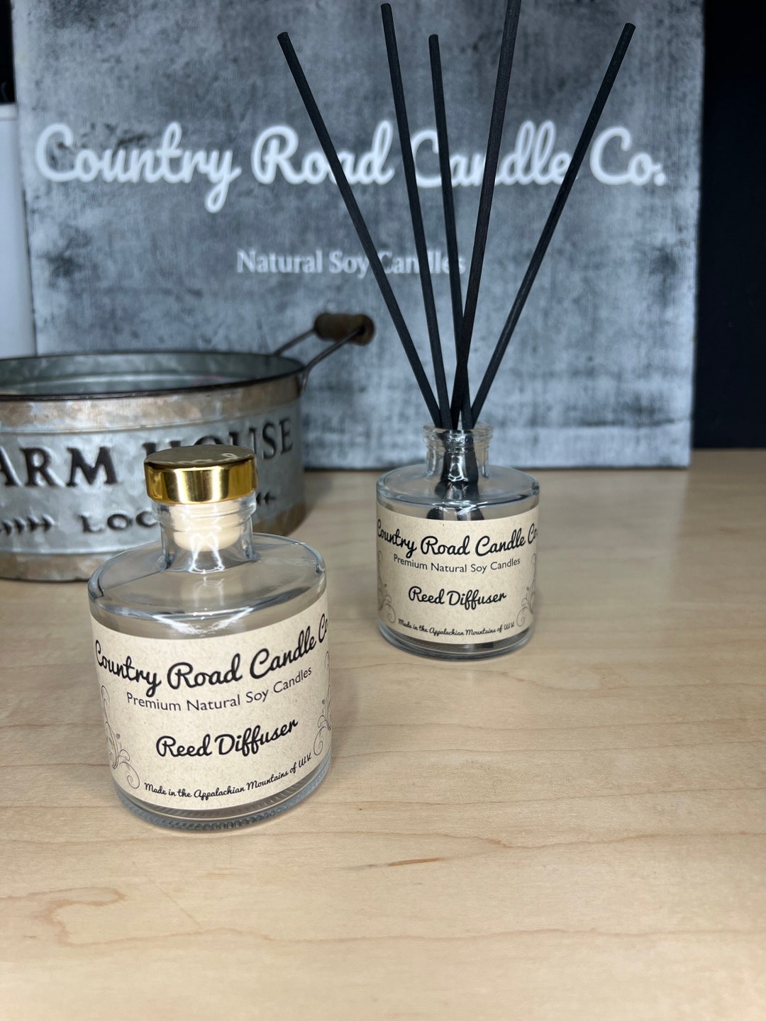 Clear Reed Diffuser Set All Natural 2oz Reed Diffuser Oil Reed Sticks ...