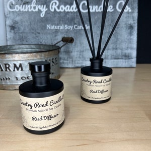 Black Reed Diffuser Set All Natural 2oz Reed Diffuser Oil Reed Sticks ...