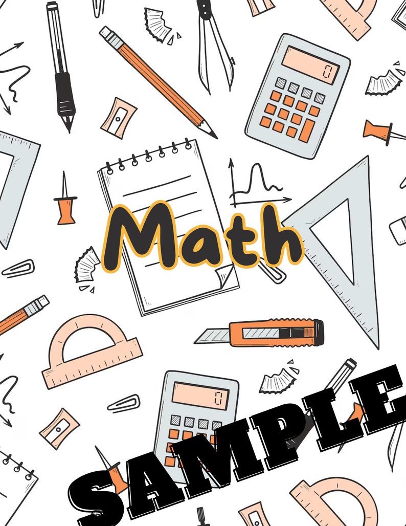 4 Core Subject Binder Covers - Etsy