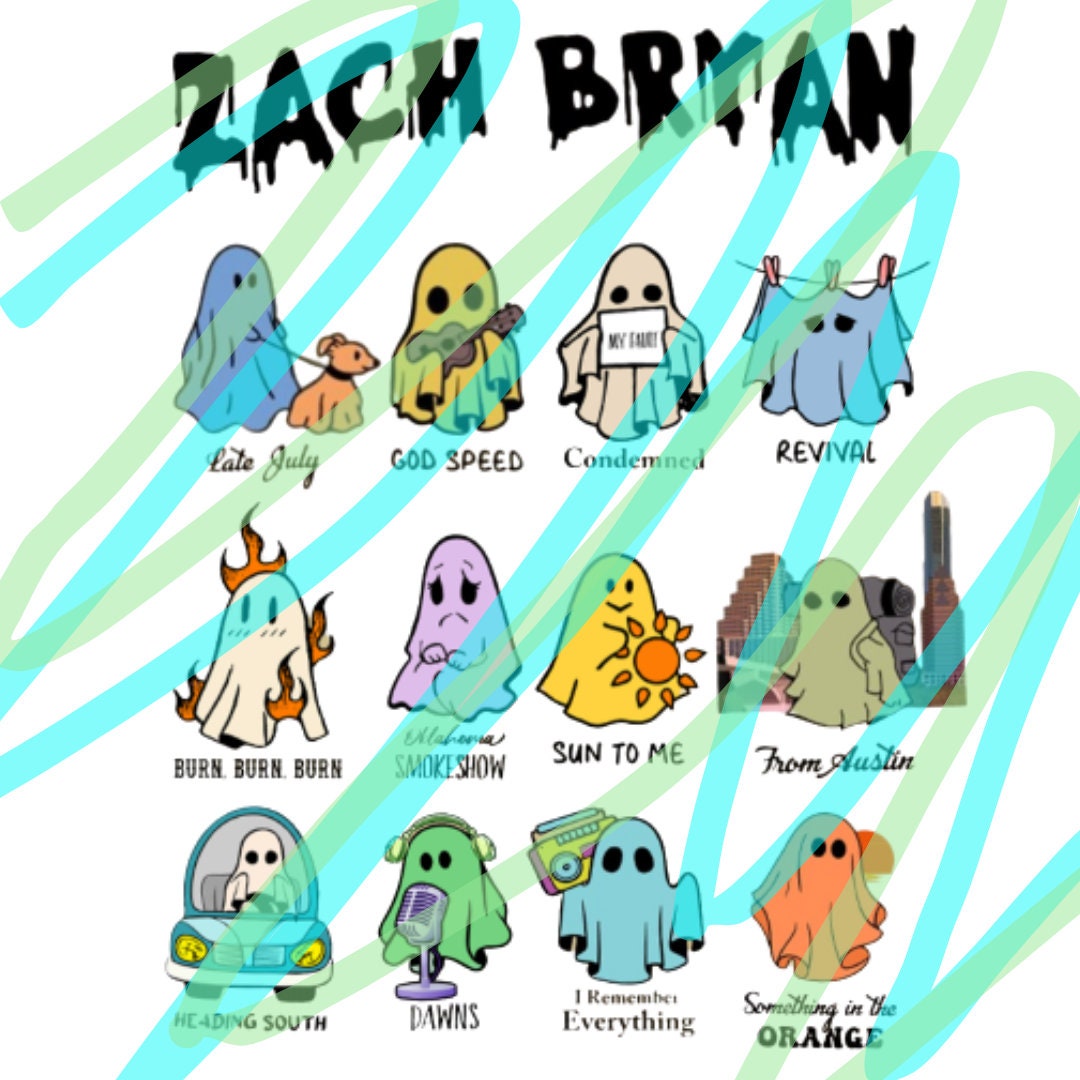 Zack Bryan Ghost Halloween PNG - Etsy