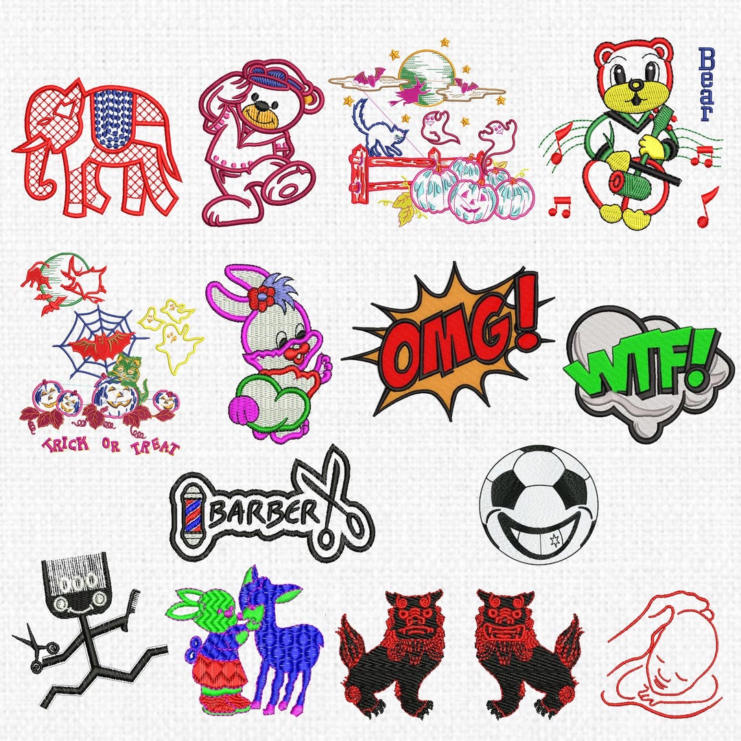 14 Cartoon Bundle Embroidery Designs All in One, Disney Cartoons ...