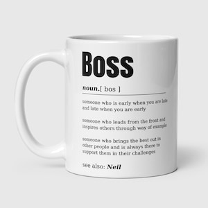 Personalised Boss Gift-work Gifts-boss Definition Mug-unique Gifts-gift ...