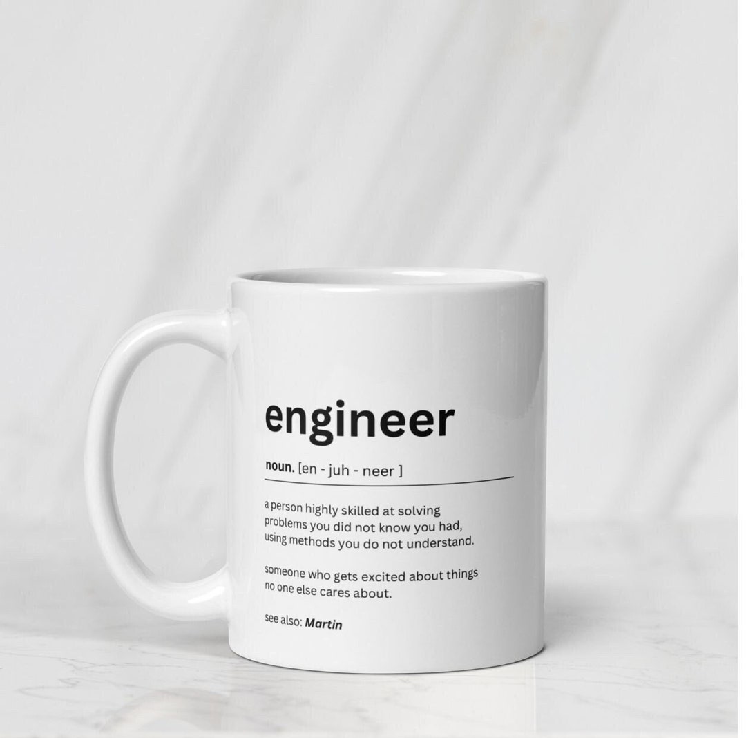 Personalized Engineer Definition Mug: Funny Novelty Gift - Etsy UK