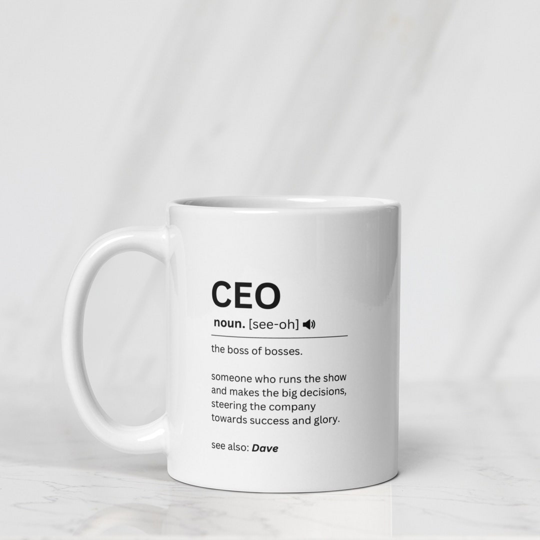CEO Definition Mug: Motivational Boss Gift - Etsy