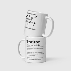 Funny Traitor Mug: Personalized Leaving Gift for Colleague - Etsy