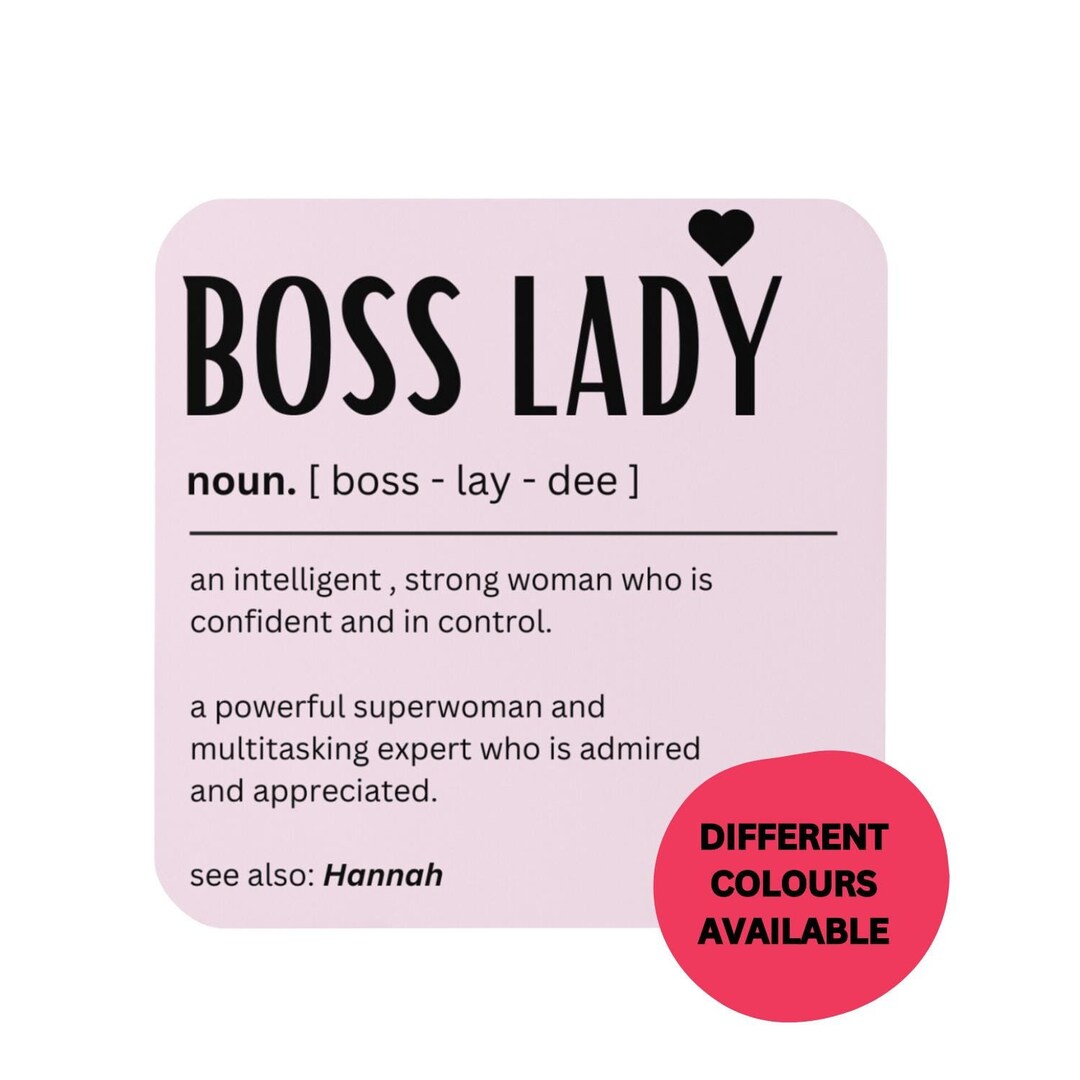 Personalized Boss Lady Definition Coaster - Promotion Gift - Etsy UK