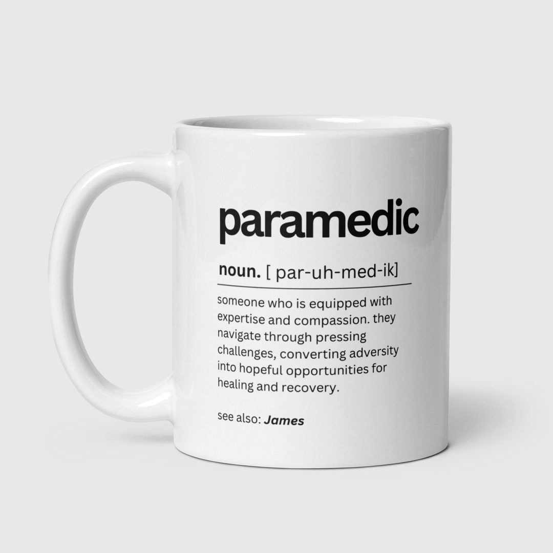 Personalised Paramedic Mug With Custom Name - Newly Qualified Paramedic ...