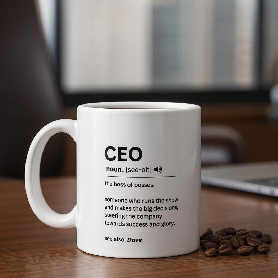 CEO Definition Mug: Motivational Boss Gift - Etsy