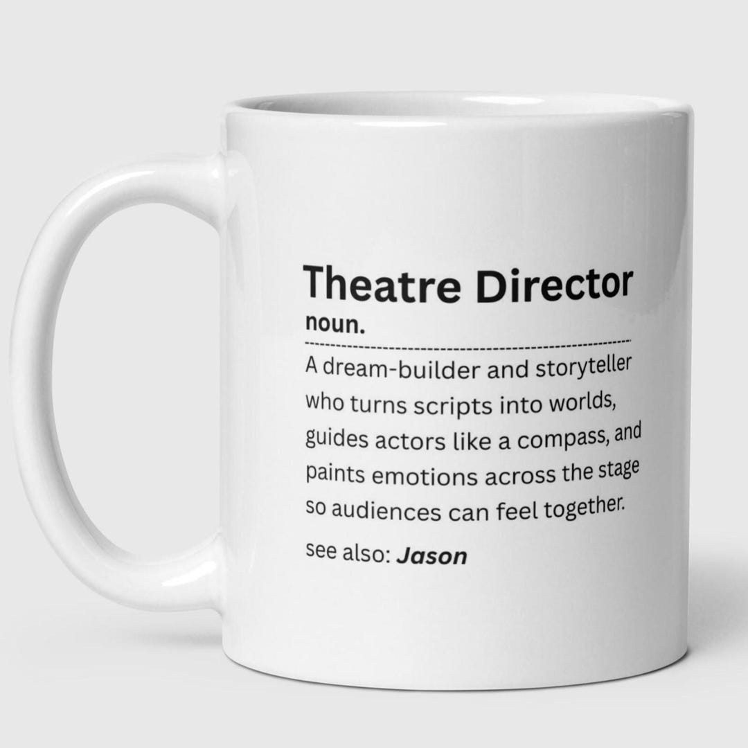 Personalised Theatre Director Mug | Drama Teacher Gift | Stage Manager ...