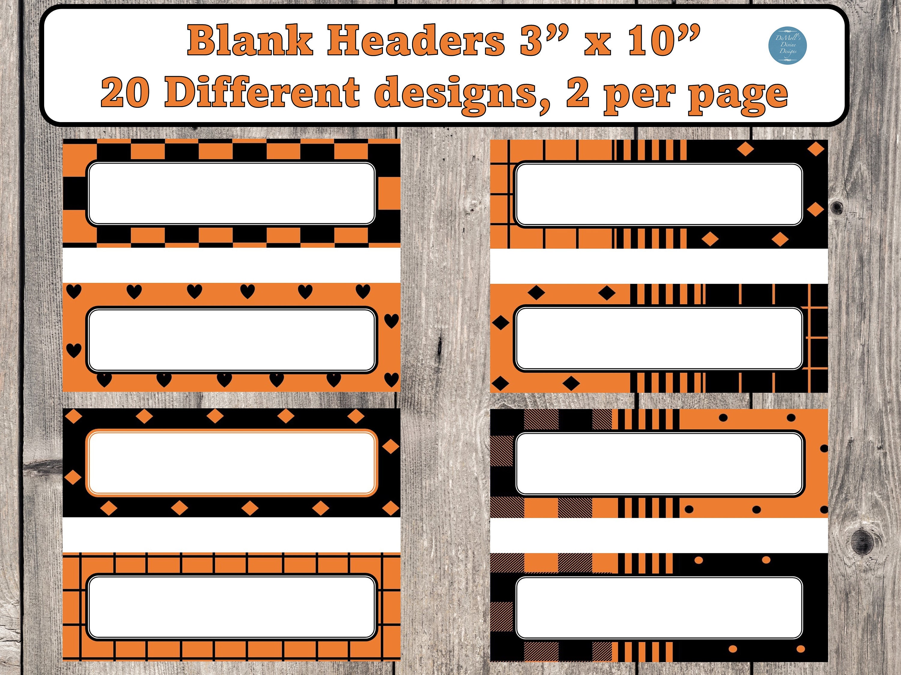 School Colors: Orange & Black Classroom Signs for Middle and High ...