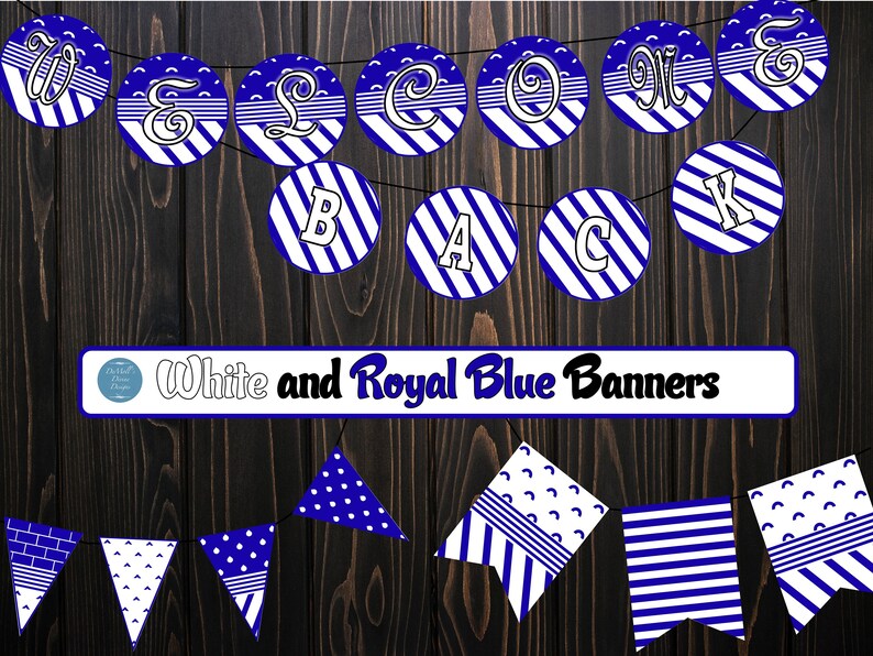 Royal Blue Classroom Decor Set: Signs, Banners, Letters (digital ...
