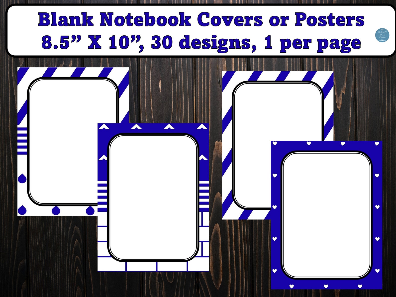 White and Royal Blue School Signs: Classroom Decor (digital Download ...
