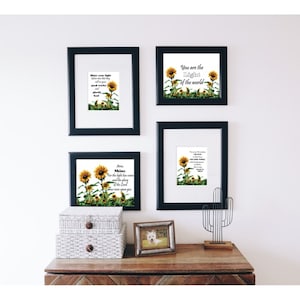 Set of 4 Bible Verse Printables With Sunflowers-beautiful and ...