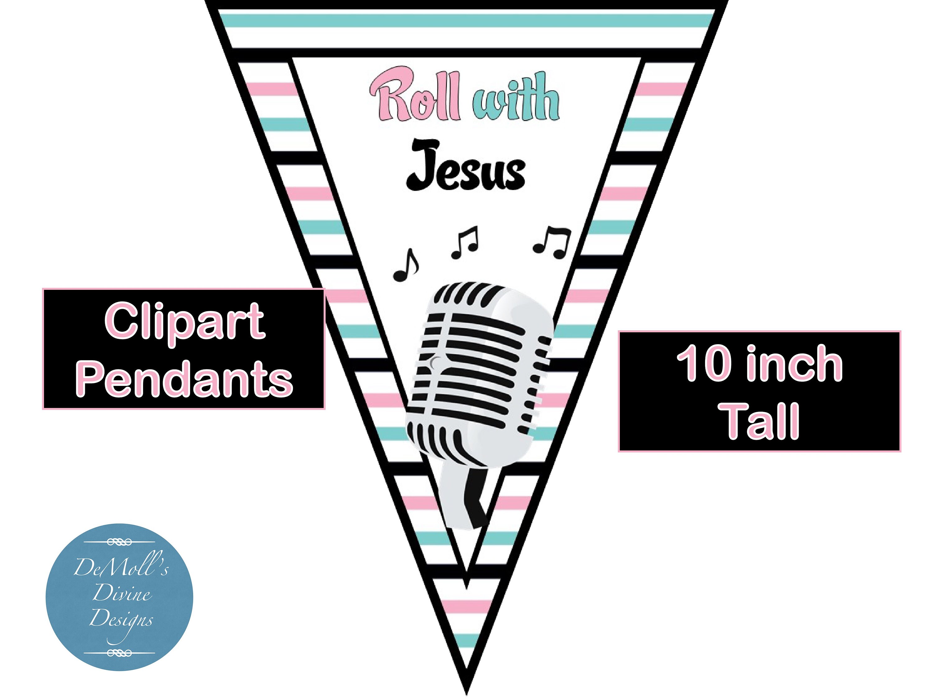 1950s Style Christian Banners. Let Jesus Drive in Your Life. Pendant ...