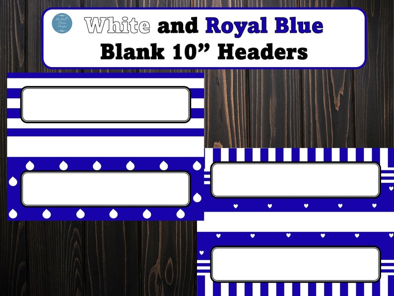 Royal Blue Classroom Decor Set: Signs, Banners, Letters (digital ...