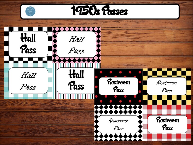 1950s Style Classroom Decor Bundle. Print and Cut Headers, Banners ...