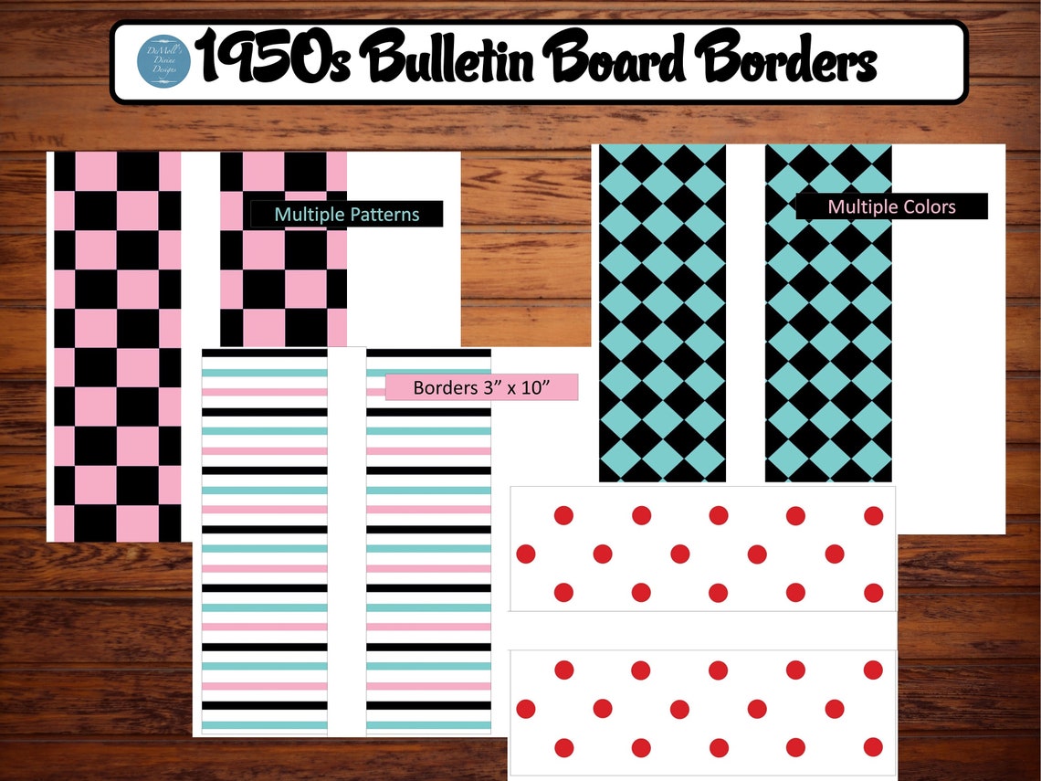 1950s Style Classroom Decor Bundle: Posters, Banners, Letters (digital ...