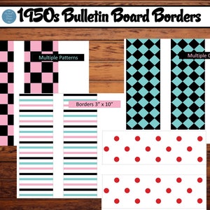 1950s Style Classroom Decor Bundle: Posters, Banners, Letters (digital ...