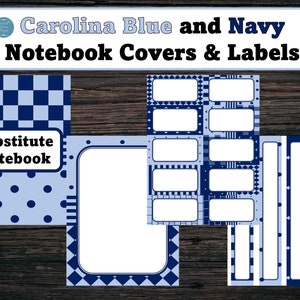 School Colors: Carolina Blue and Navy Classroom Decor Bundle for Middle ...