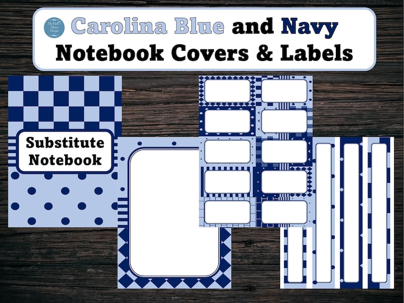 School Colors: Carolina Blue and Navy Classroom Decor Bundle for Middle ...