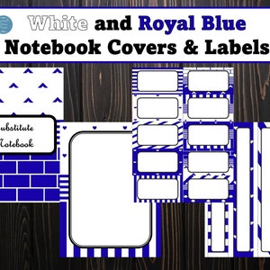 School Colors: White and Royal Blue Classroom Decor Bundle for Middle ...