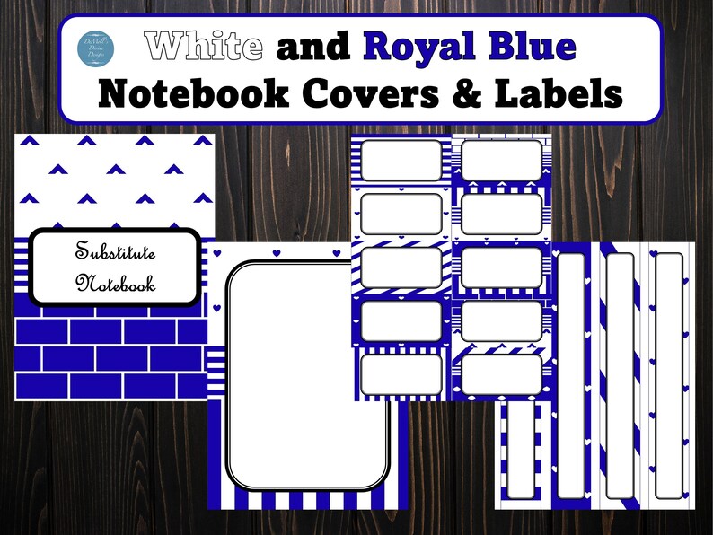 School Colors: White and Royal Blue Classroom Decor Bundle for Middle ...