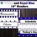 School Colors: White and Royal Blue Classroom Decor Bundle for Middle ...