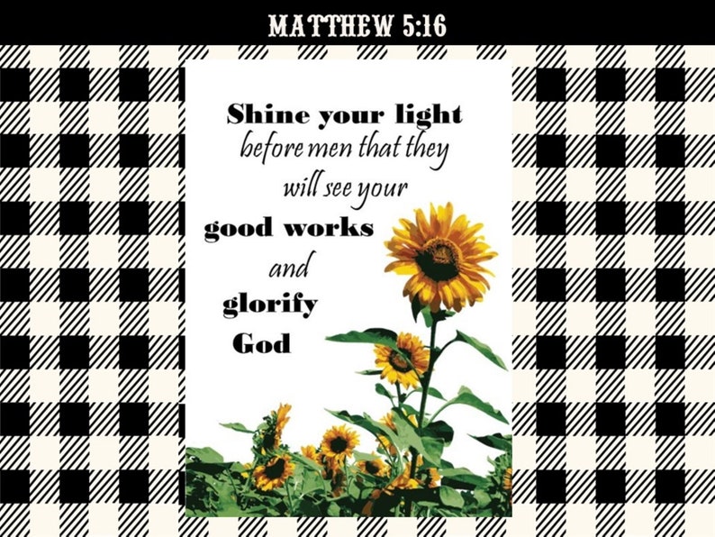 Set of 4 Bible Verse Printables With Sunflowers-beautiful and ...