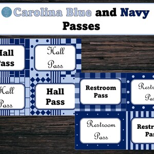 School Colors: Carolina Blue and Navy Classroom Decor Bundle for Middle ...