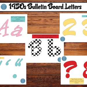 1950s Style Classroom Decor Bundle: Posters, Banners, Letters (digital ...