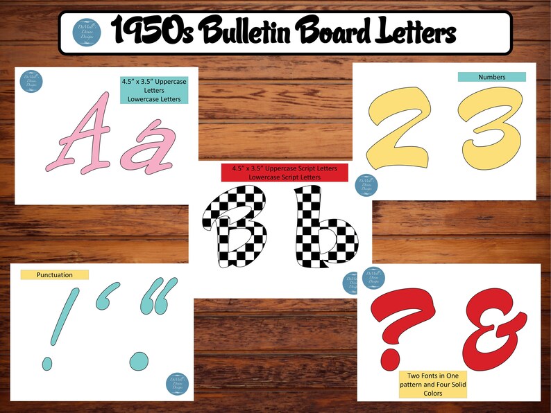 1950s Style Classroom Decor Bundle. Print and Cut Headers, Banners ...