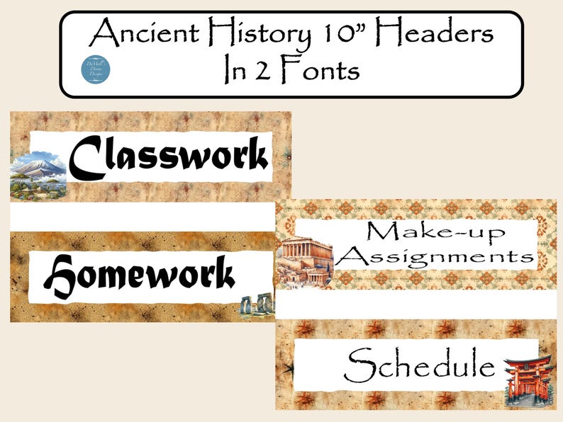 Ancient History Classroom Decor Bundle: Christian School (digital ...