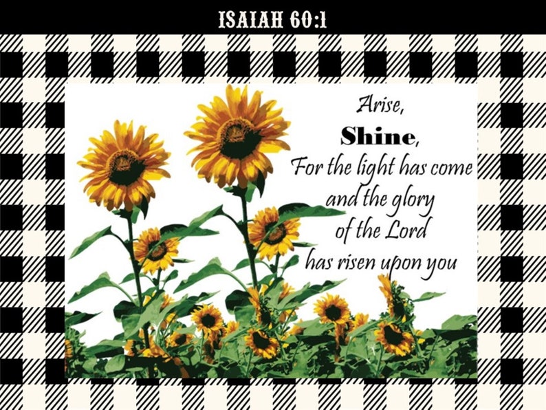 Set of 4 Bible Verse Printables With Sunflowers-beautiful and ...