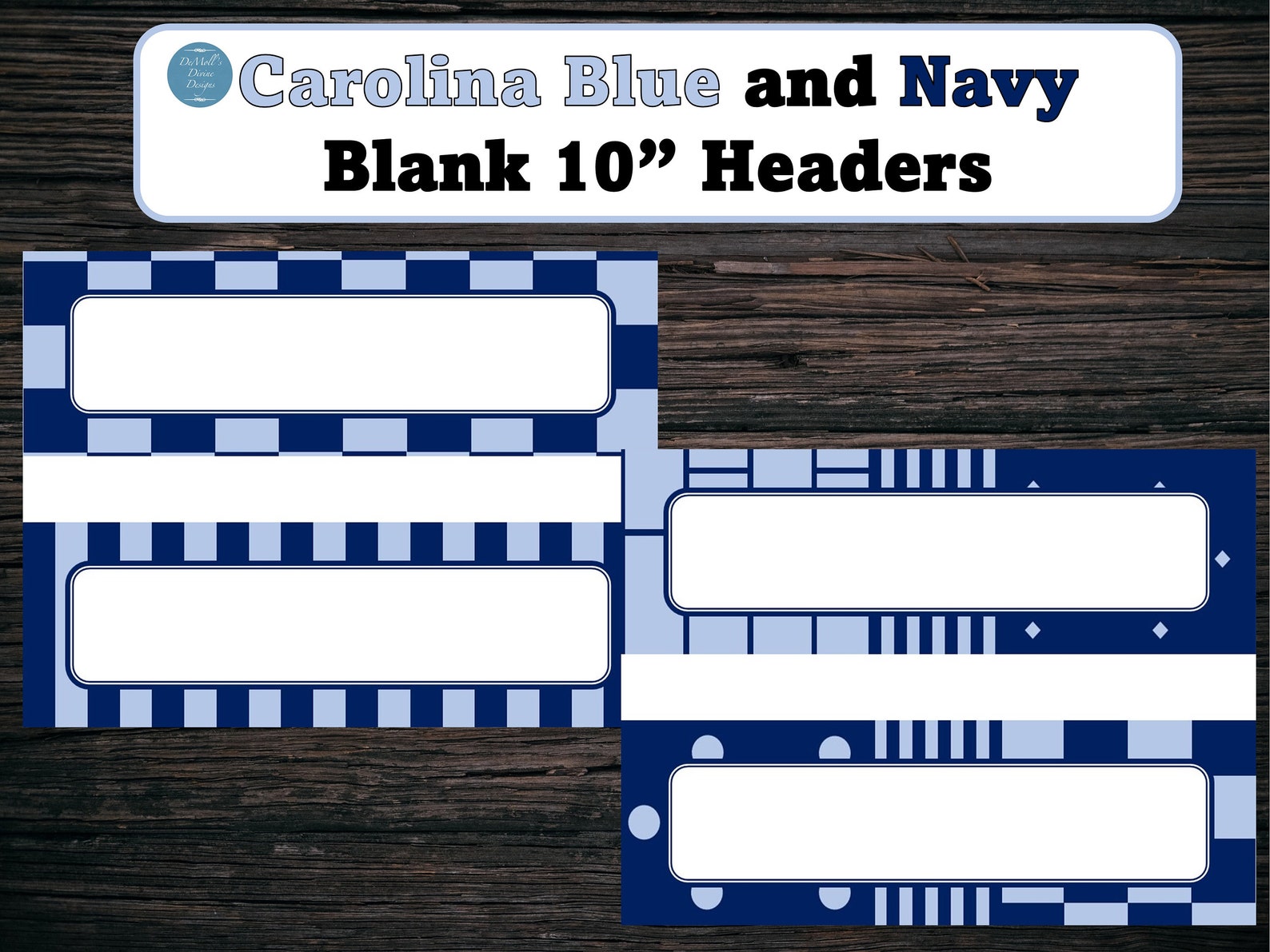 School Colors: Carolina Blue and Navy Classroom Decor Bundle for Middle ...