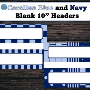 School Colors: Carolina Blue and Navy Classroom Decor Bundle for Middle ...