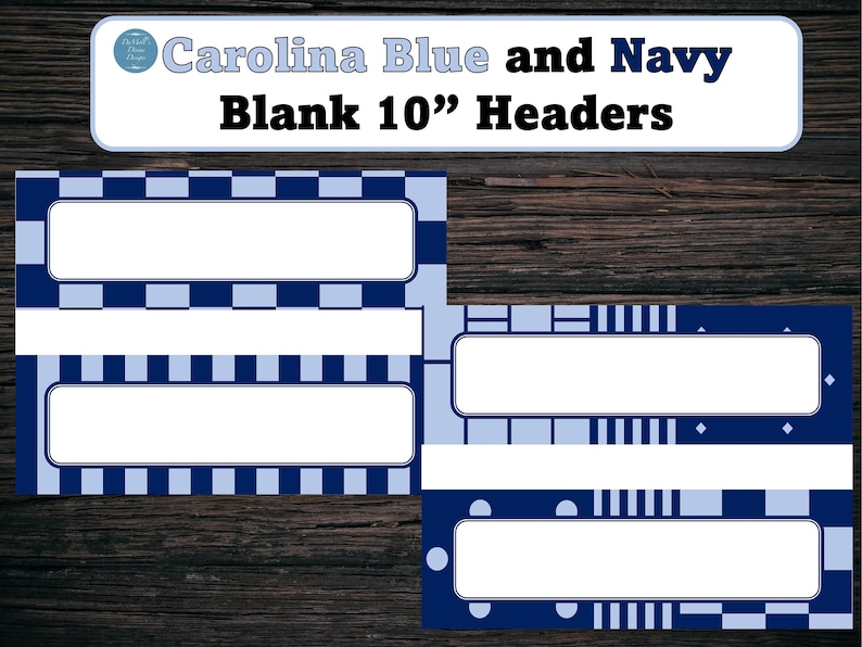 School Colors: Carolina Blue and Navy Classroom Decor Bundle for Middle ...