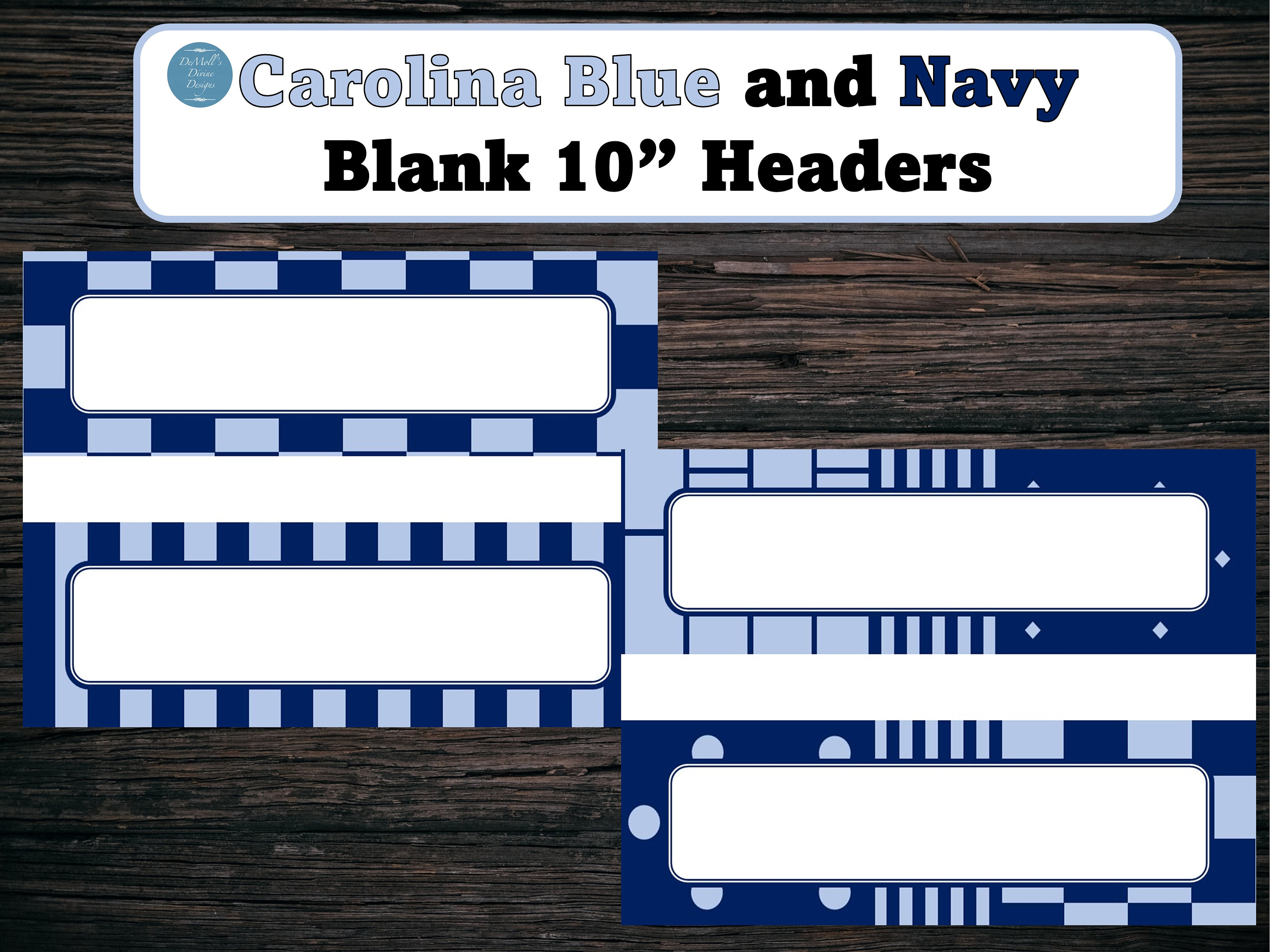 School Colors: Carolina Blue and Navy Classroom Decor Bundle for Middle ...