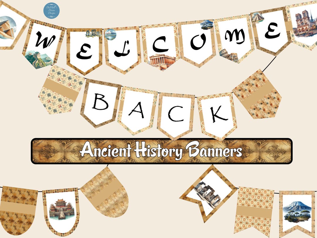 Ancient History Classroom Banners: Ruins of Civilizations (digital ...