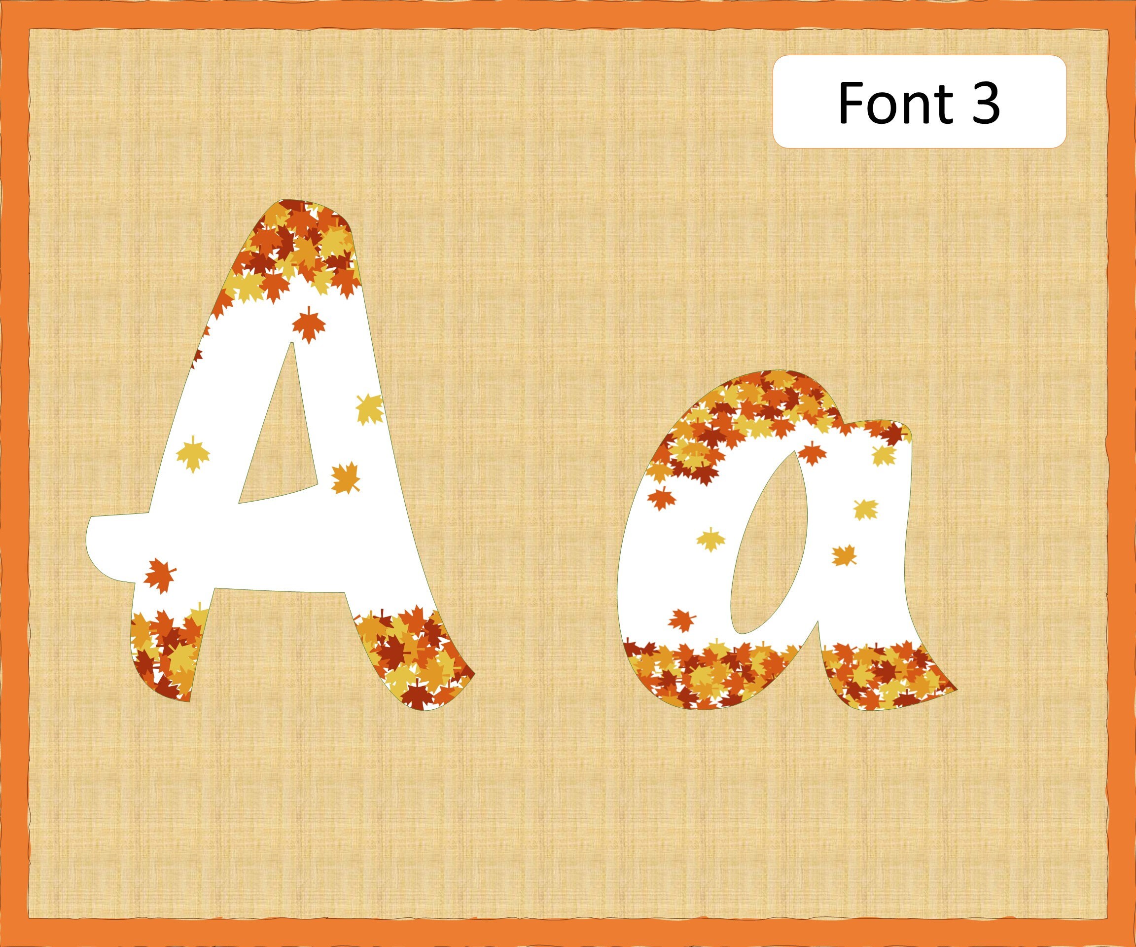 Falling Leaves Letters for Easy Classroom Decorations. Fall Theme, 4 ...