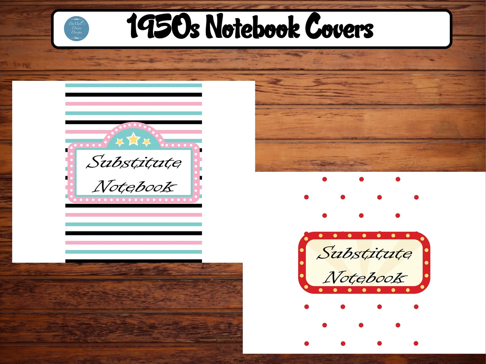 1950s Style Classroom Decor Bundle: Posters, Banners, Letters (digital ...