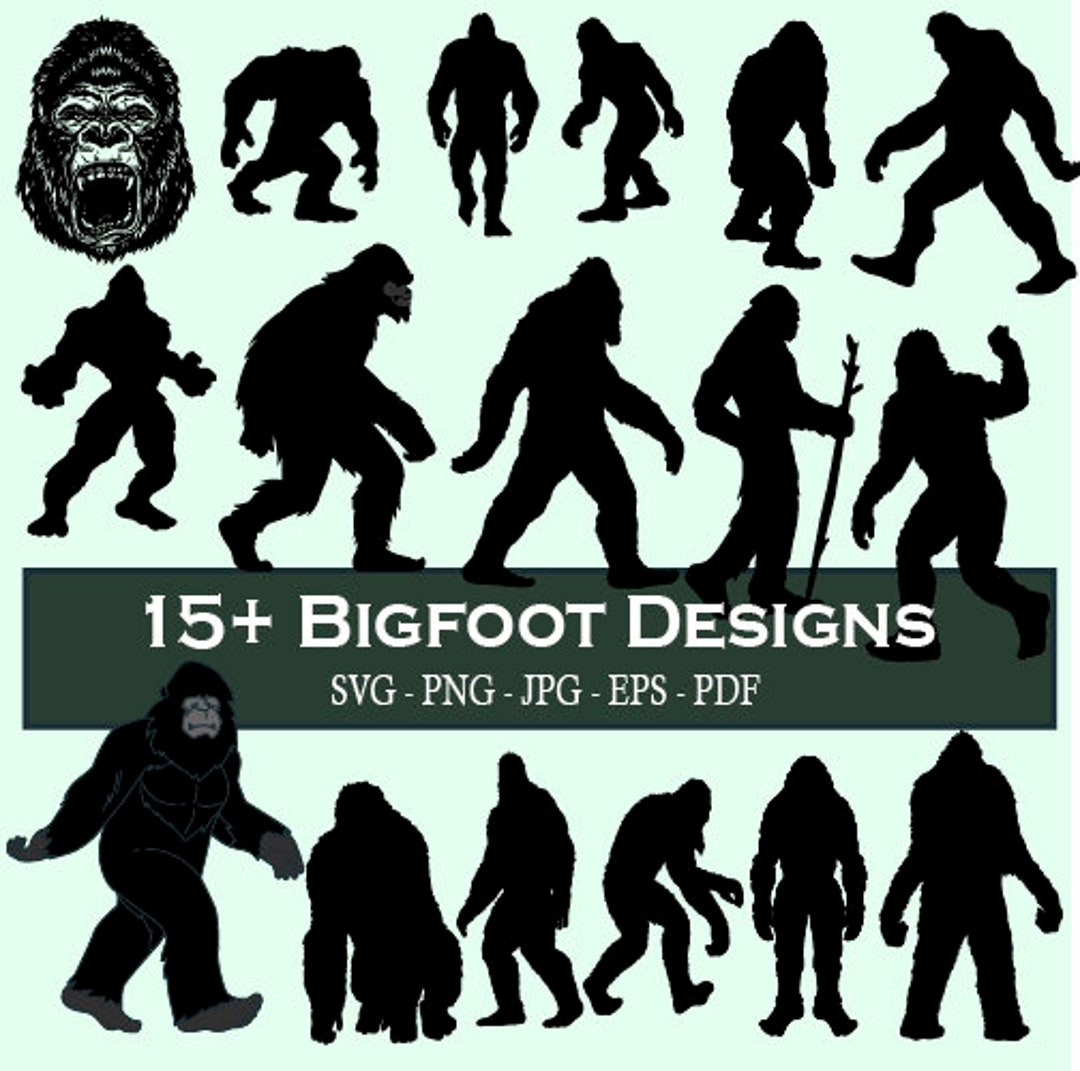 Bigfoot SVG Bundle, Bigfoot SVG, Bigfoot Png, Sasquatch SVG, Bigfoot ...