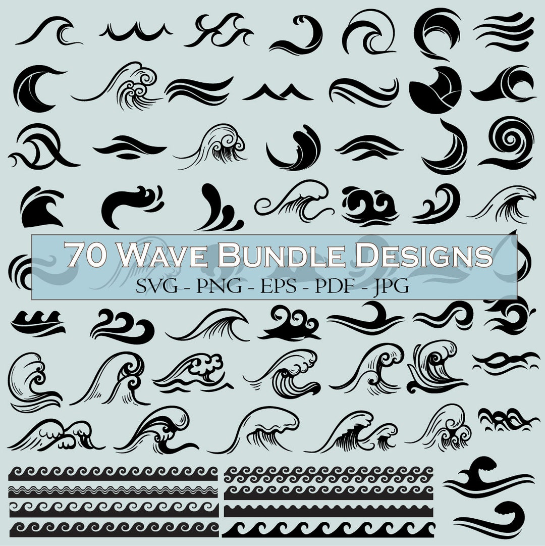 Wave SVG, Wave Bundle Svg, Wave Cut Files, Wave Clipart, Wave Cricut ...