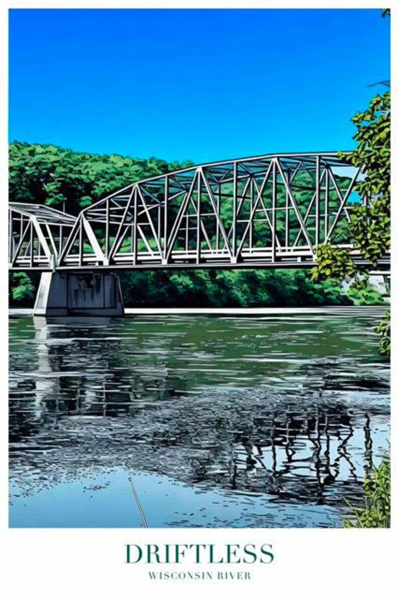 Driftless Region Art: Wisconsin River Landscape Poster - Etsy
