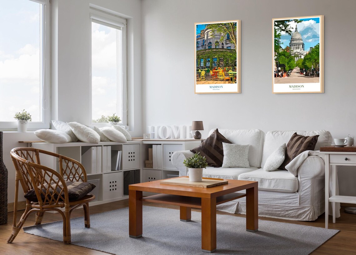 UW Memorial Union Patio Art Print: Madison Wisconsin Landmark - Etsy